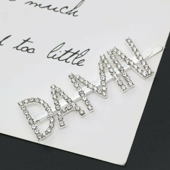 unbranded | Accessories | Damn Silver Word Bling Hair Pin | Poshmark